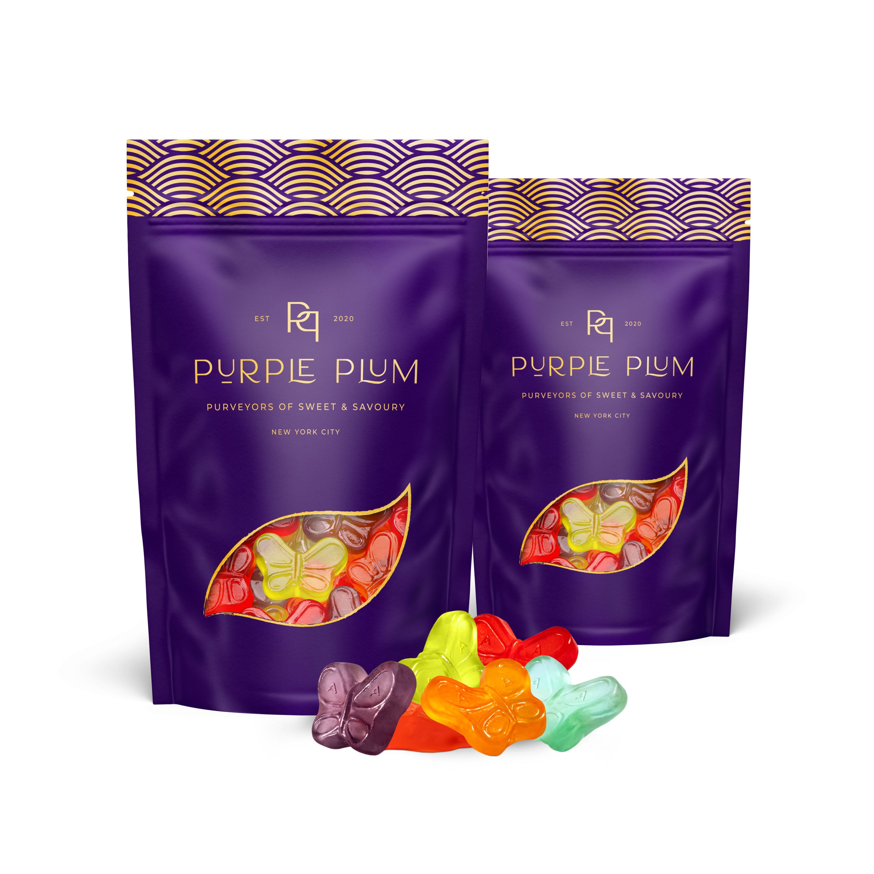 Gummy Butterflies 2 Pack Gift Set | Fun Gummy Candy – Purple Plum NY
