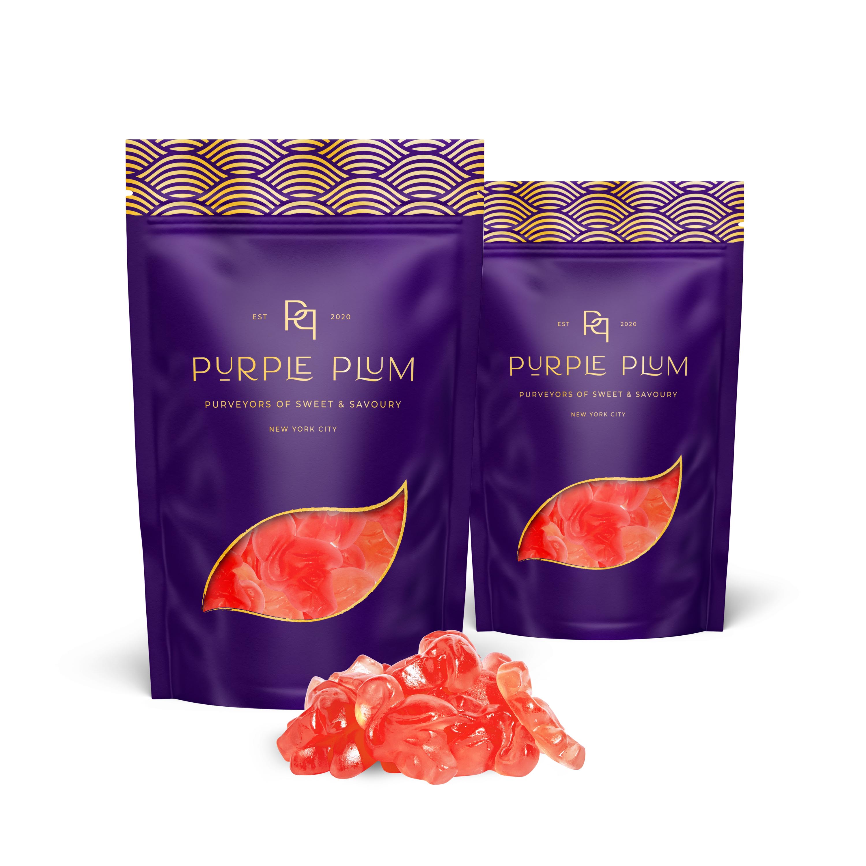 Flamingo Pink Gummies 2 Pack Gift Set Pouch – Purple Plum NY