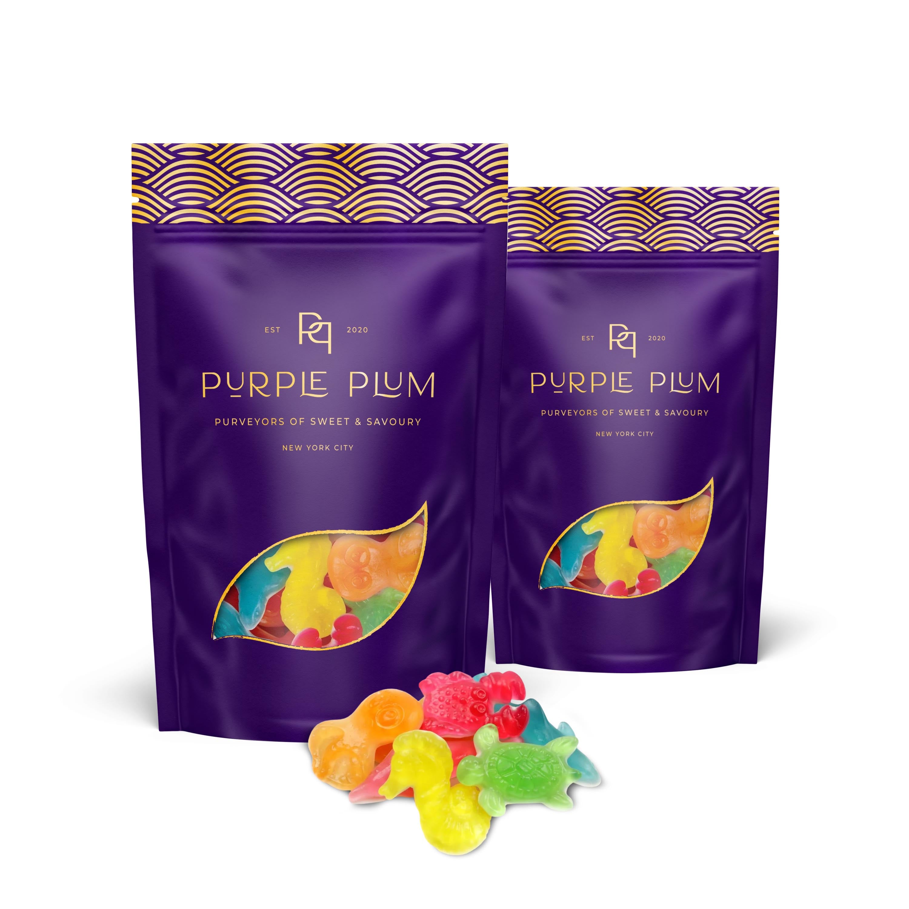 Fruity Ocean Gummies - Sharks, Seahorses, Dolphins, Crabs, & Turtles ...