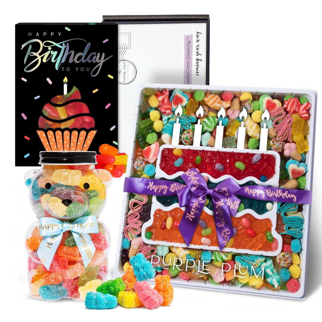 Happy Birthday Bash Gift Set | Birthday Candy Gifts – Purple Plum NY