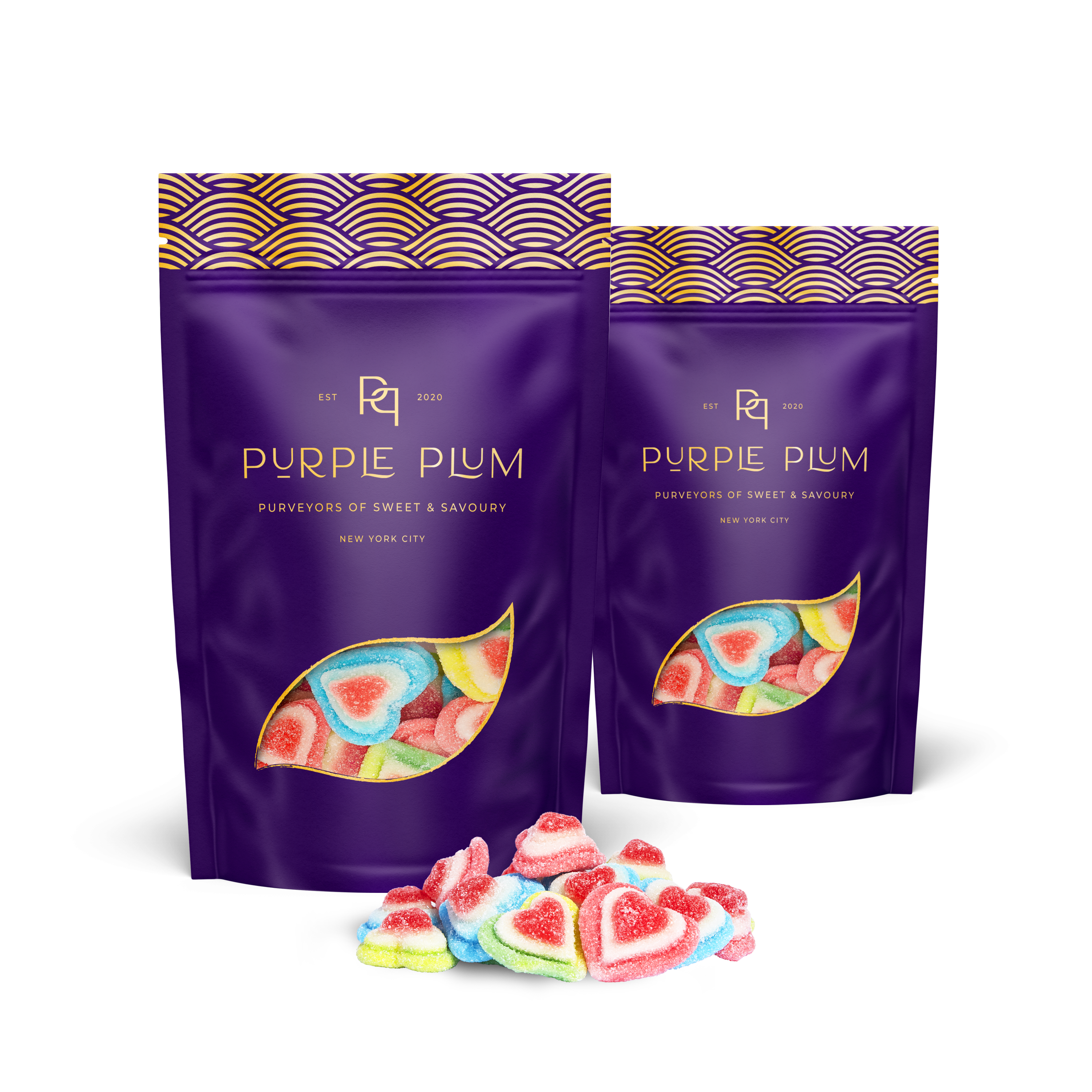 Triple Layer Gummy Hearts 2 Pack Gift Set – Purple Plum NY
